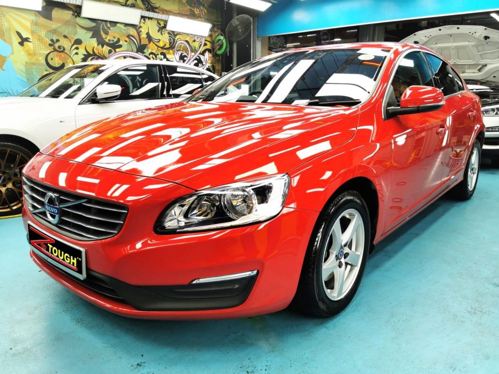 This beautiful red Volvo S60 showing off its superb glossy look