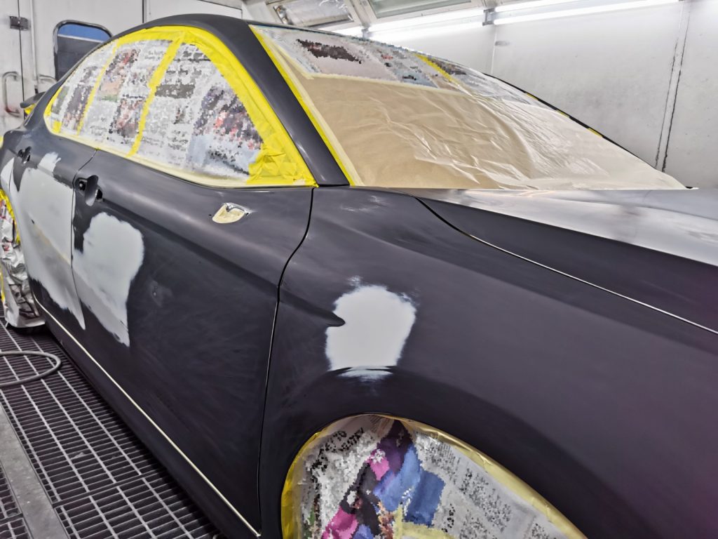 Day 5 Following up on the Toyota Camry which was in for a full spray ...